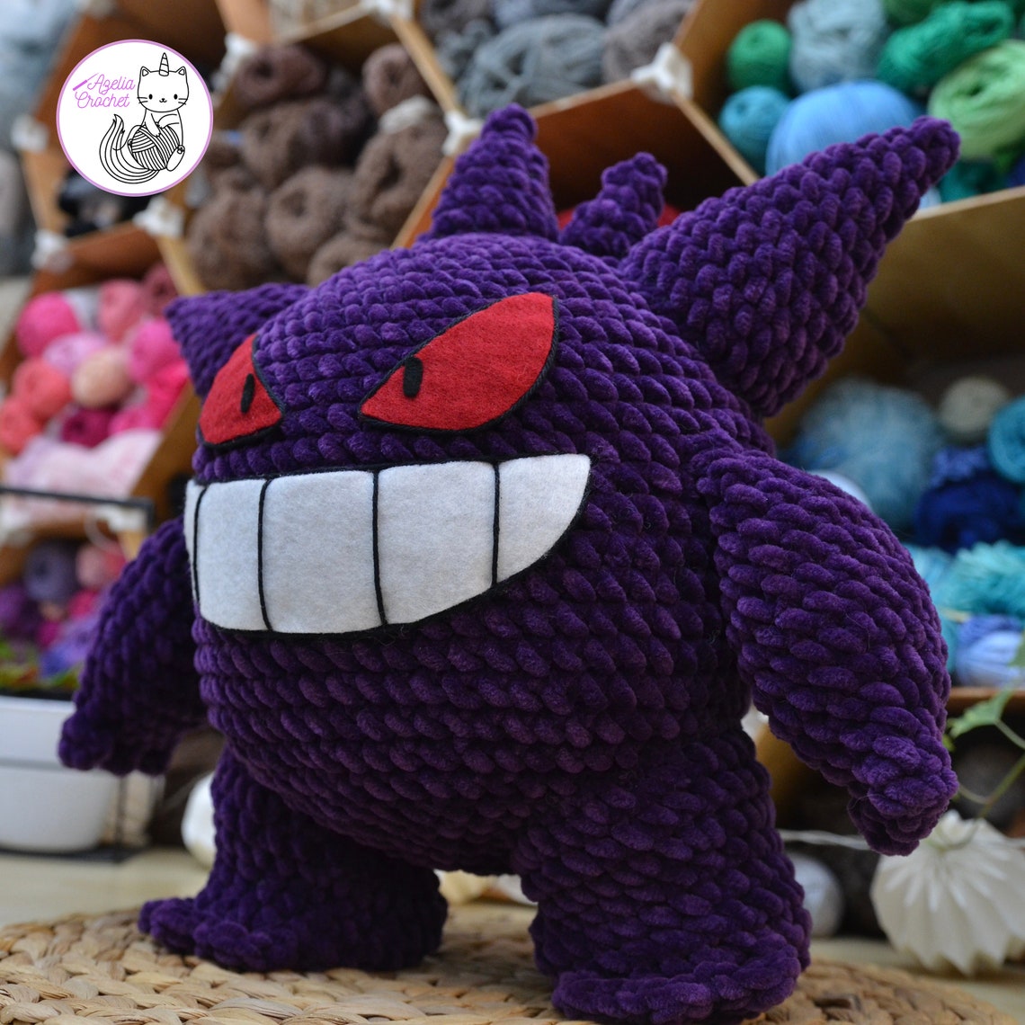 CROCHET PATTERN Gengar Amigurumi Pokemon PDF File - Etsy