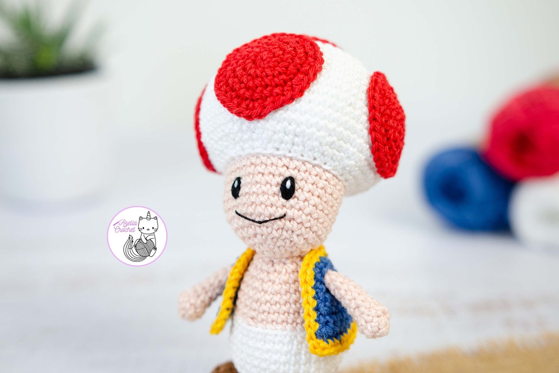 CROCHET PATTERN Toad Super Mario Bros PDF File English - Etsy