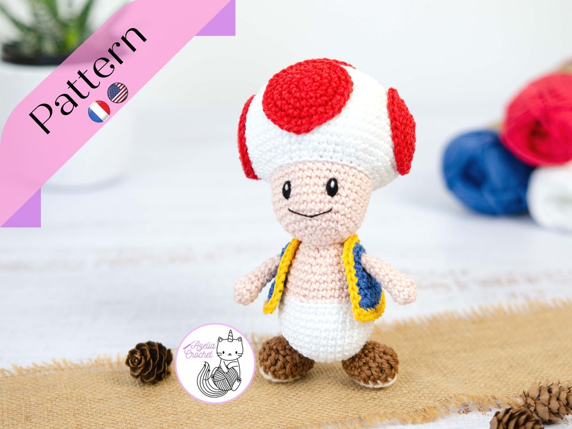 CROCHET PATTERN Toad Super Mario Bros PDF File English | Etsy