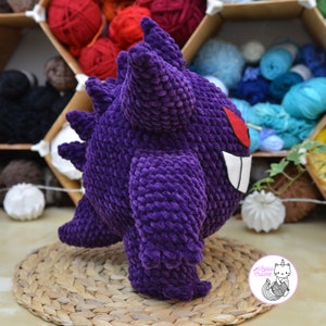 CROCHET PATTERN - Gengar Amigurumi Pokemon - PDF File - English, French ...