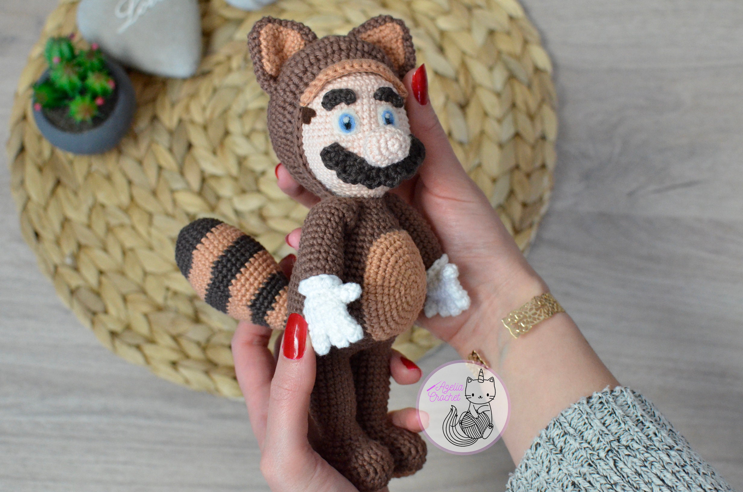 CROCHET PATTERN Tanuki Mario Amigurumi PDF File English | Etsy