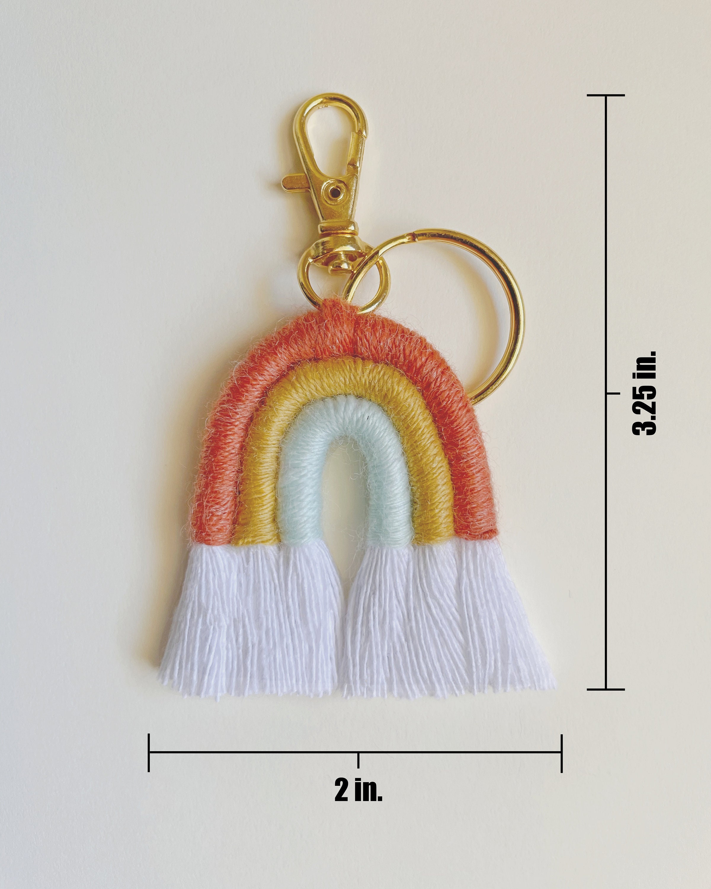 Mini Rainbow Keychain Vintage Retro Edition - Etsy
