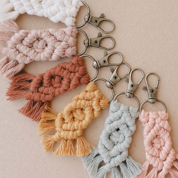 Macrame Keychain - Etsy