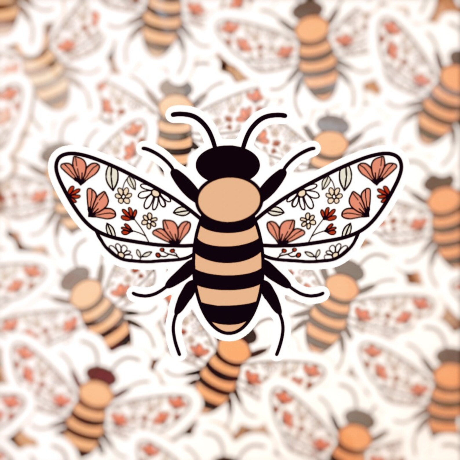 Floral Bee Clear Sticker LIMITED EDITION - Etsy