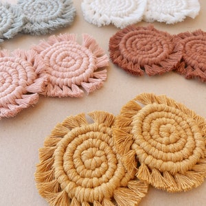 Boho Macrame Car Cup Holder Coasters - Etsy