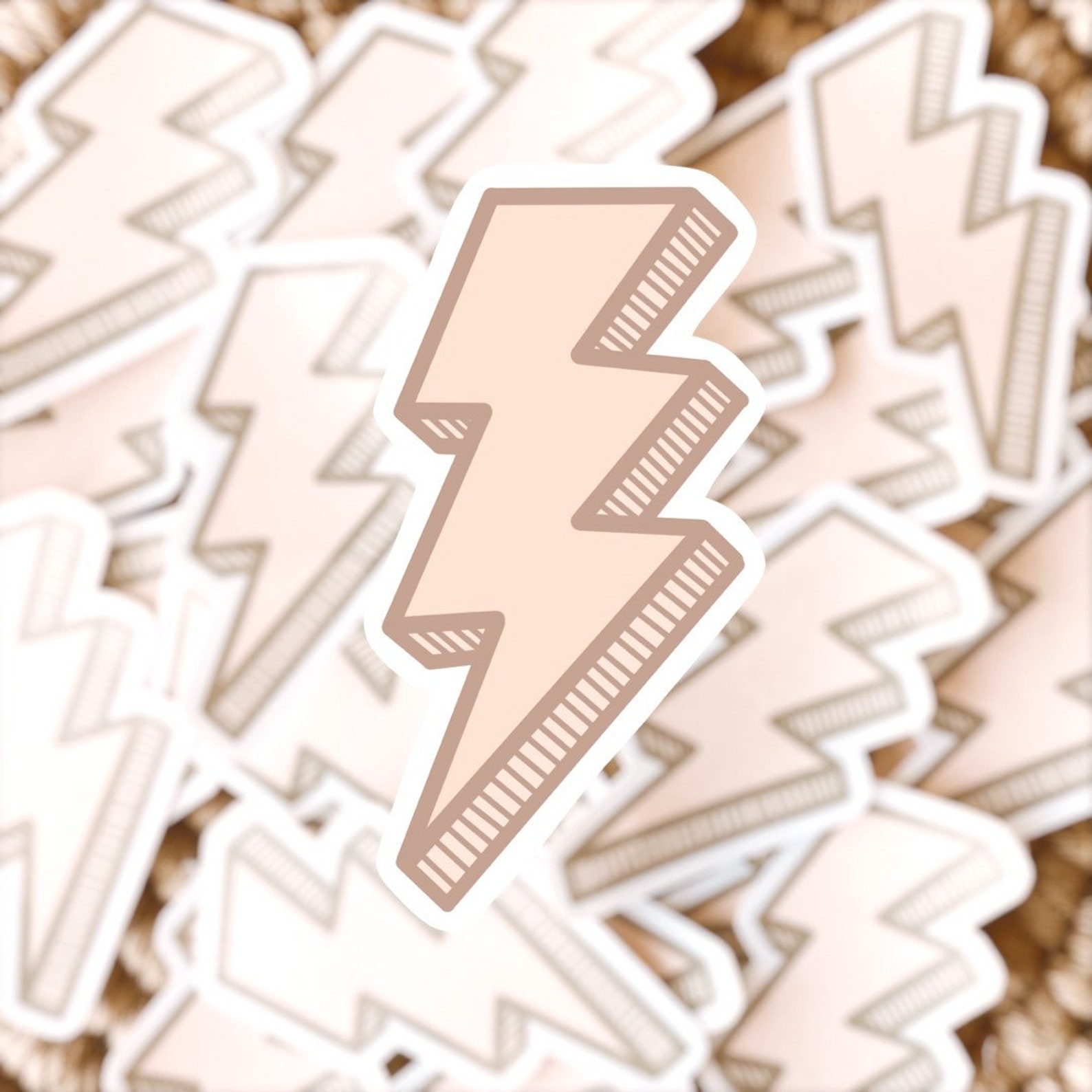 Aesthetic Pink Lightning Bolt Sticker - Etsy