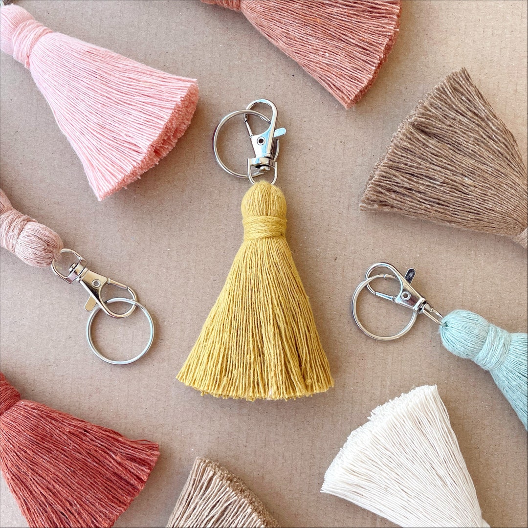 Mini Boho Tassel Keychain - Etsy