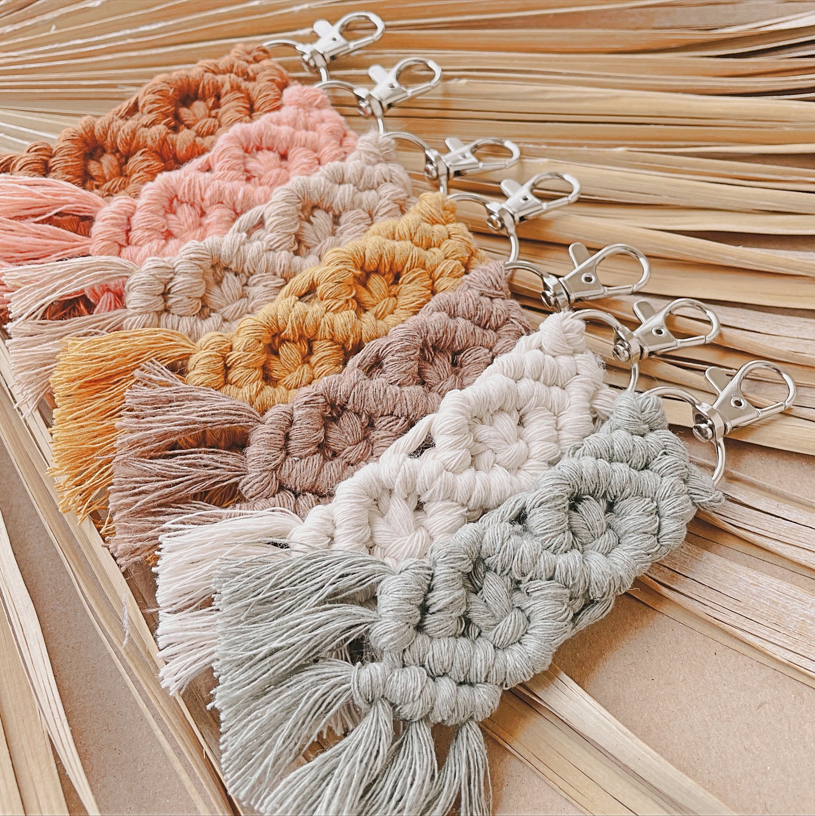 Macrame Keychain Boho Chic Style - Etsy