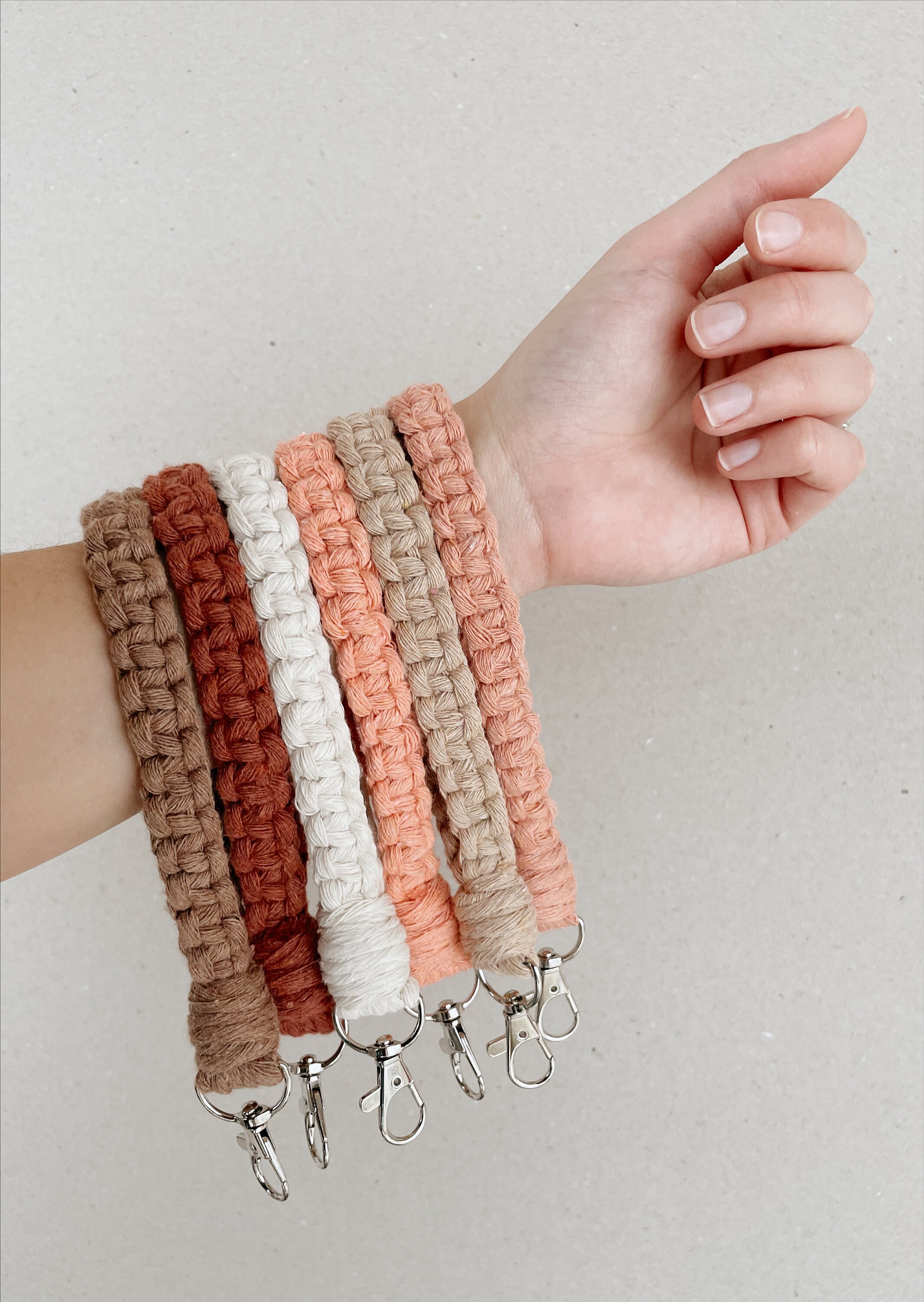 Macrame Wristlet Keychain | Etsy