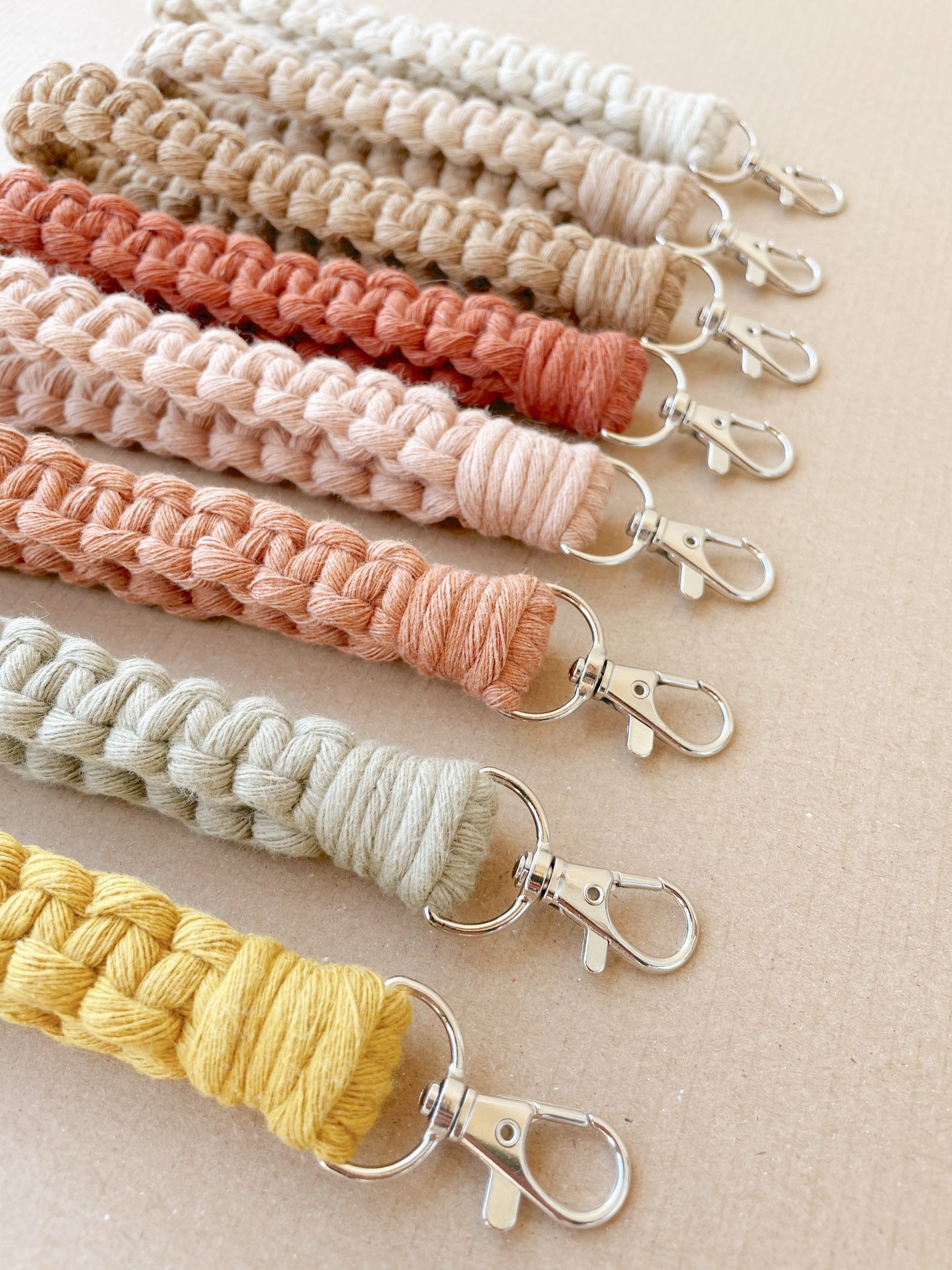 Macrame Wristlet Keychain - Etsy