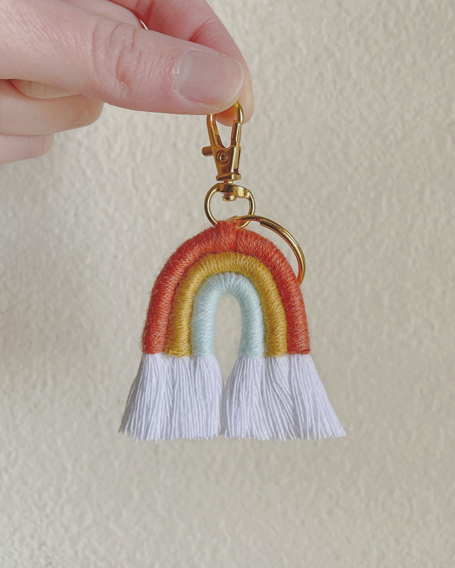 Mini Rainbow Keychain Vintage Retro Edition - Etsy