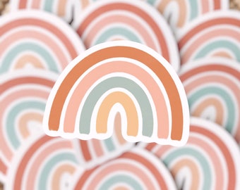 Boho Rainbow Sticker | Etsy