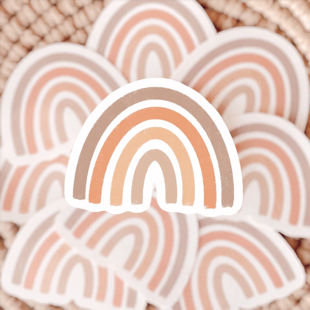 Boho Rainbow Sticker - Etsy