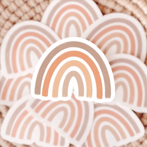 Boho Rainbow Sticker - Etsy
