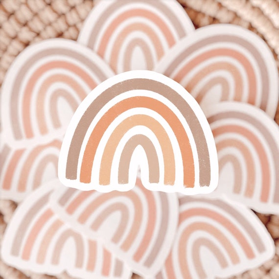 Boho Rainbow Sticker | Etsy