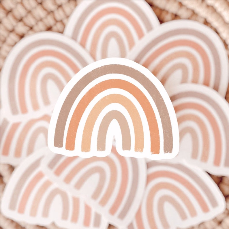 Boho Rainbow Sticker | Etsy
