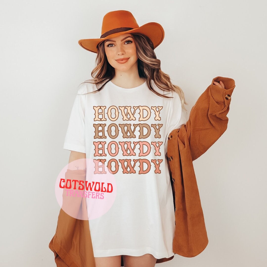Howdy Cowgirl Country DTF Transfer Howdy DTF Transfers - Etsy