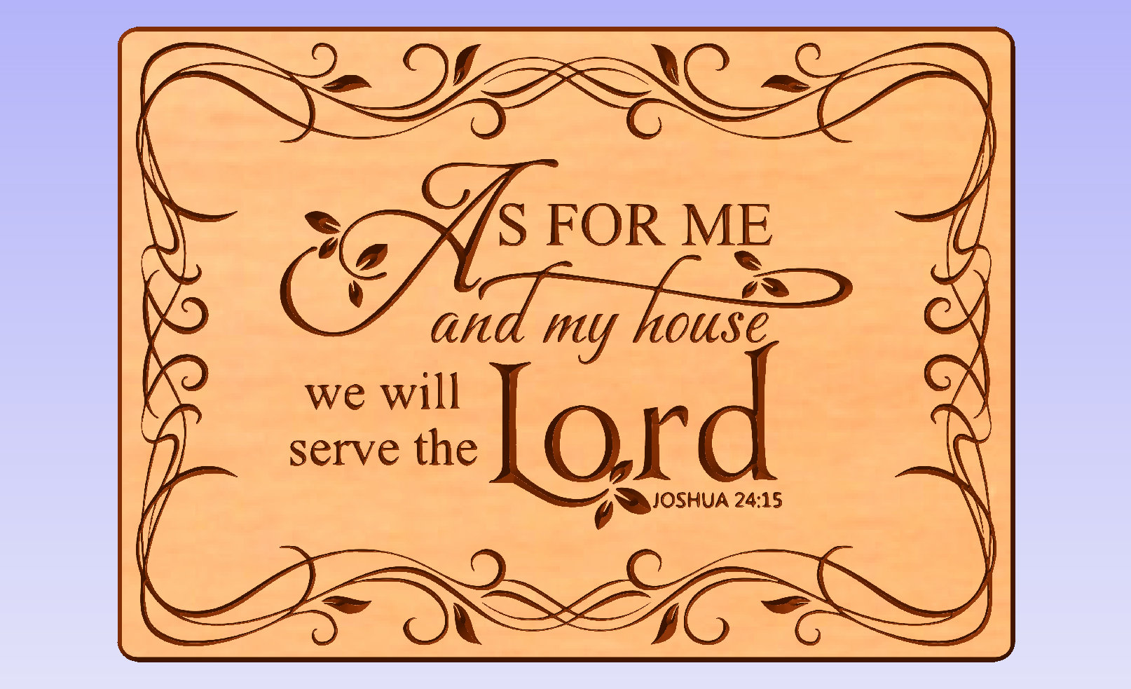 As for Me and My House We Will Serve the Lord Cnc Christian Decor Wood ...