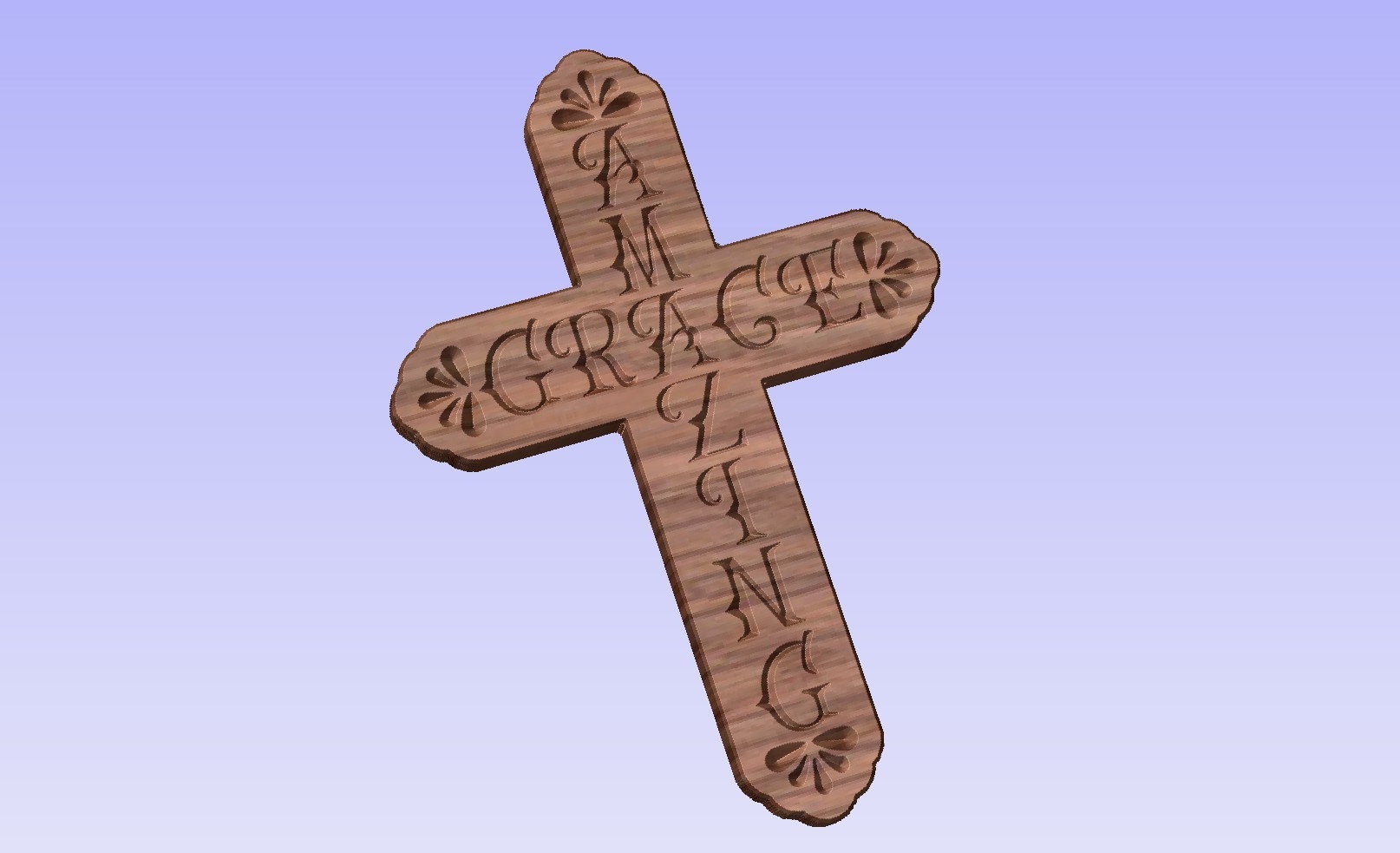Amazing Grace Wood Cross Cnc Wood Sign Ready Vcarve Pro File With Dxf ...