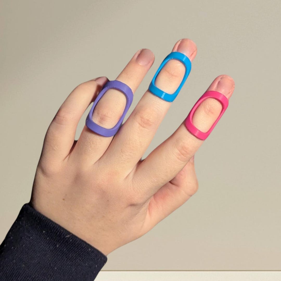 Splint Rings Custom Colors, Half Sizes Available Oval Knuckle Splints ...