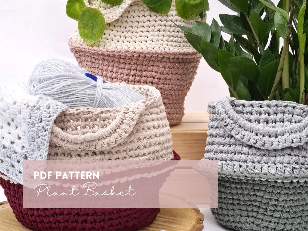 Plant Basket Crochet Pattern PDF - Etsy