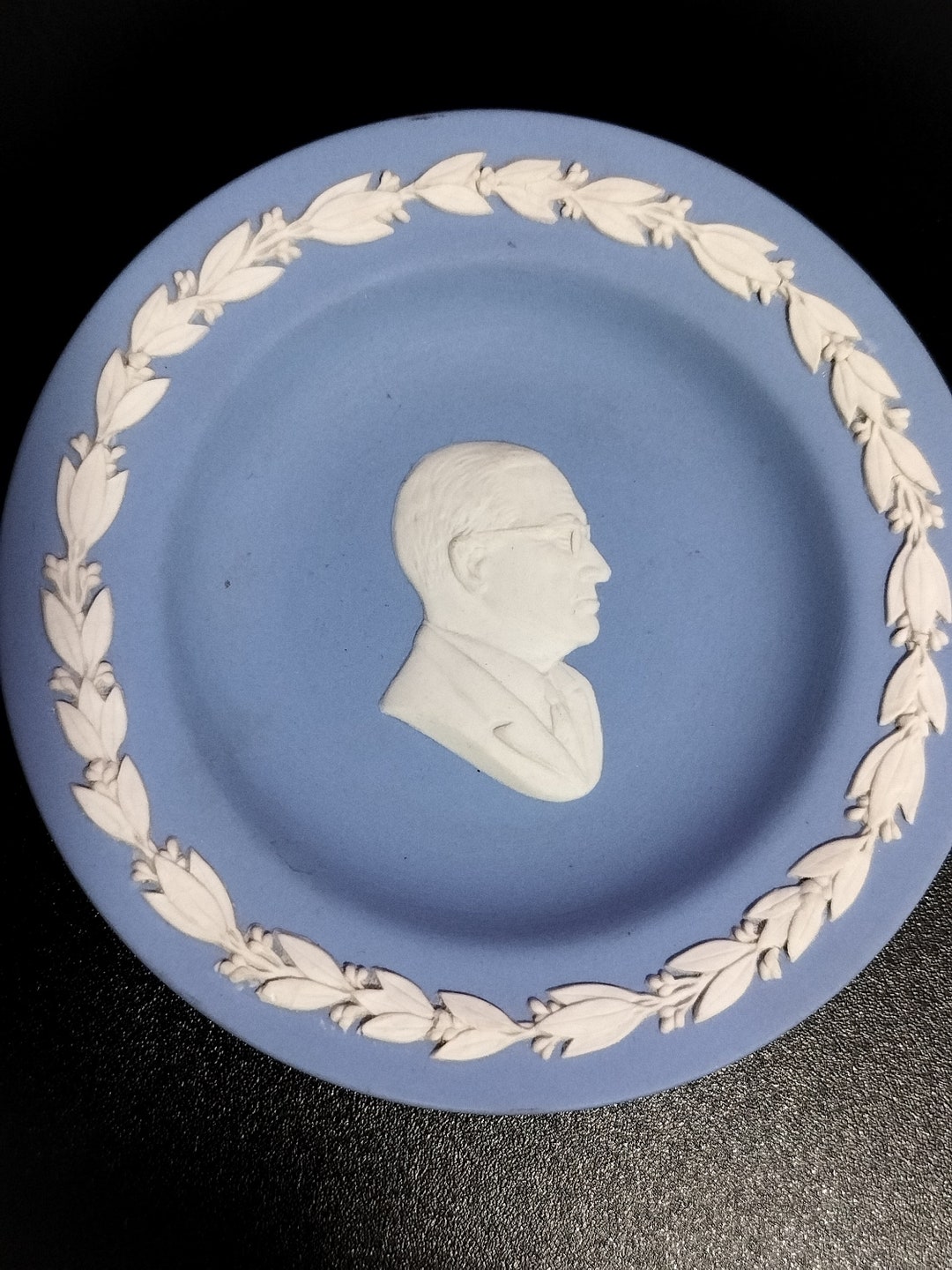 Vintage Wedgwood Blue Jasperware Plate Featuring Harry Truman - Etsy