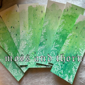 Hand-painted Watercolor Bookmarks - Green Leaves - Etsy