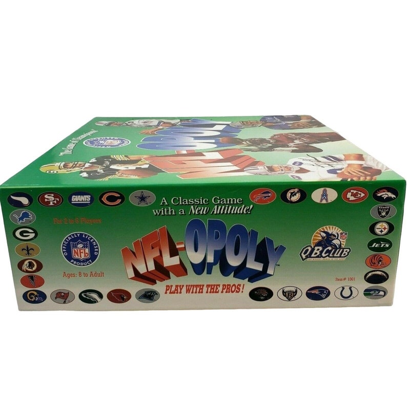 Vintage 1994 TDC Board Game NFL-OPOLY Football Team Ages 8-adult ...