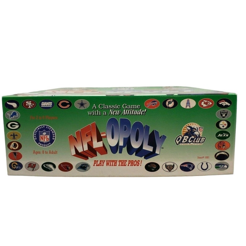 Vintage 1994 TDC Board Game NFL-OPOLY Football Team Ages 8-adult ...
