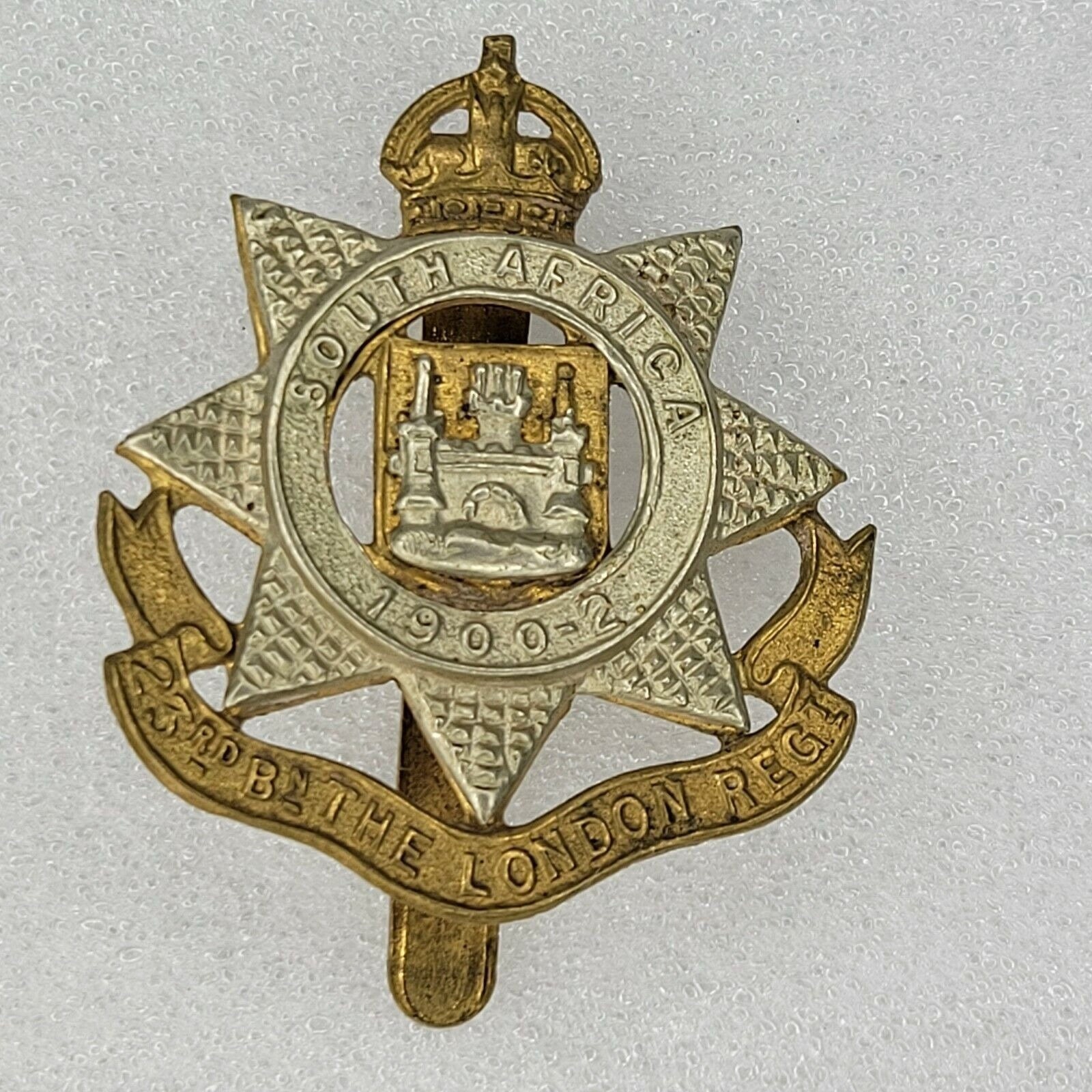 WWI 23rd Battalion London Regiment Cap Badge King's Crown Brass ...