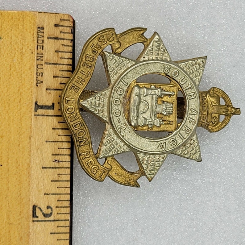 WWI 23rd Battalion London Regiment Cap Badge King's Crown Brass ...