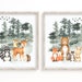 Watercolor Forest Animals Prints Printable Wall Art Set of 2 | Etsy