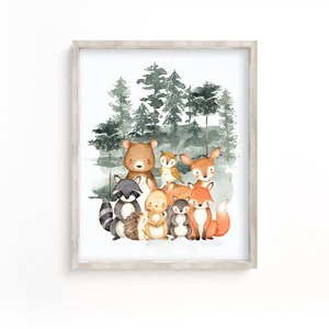 Watercolor Forest Printable Wall Art Woodland Nursery Prints | Etsy