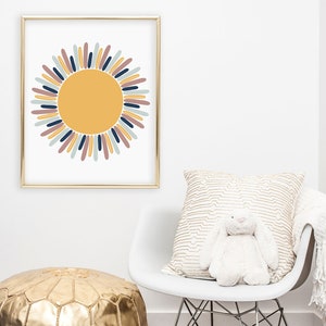 Sun Printable Wall Art Sunshine Print Sun Nursery Print | Etsy