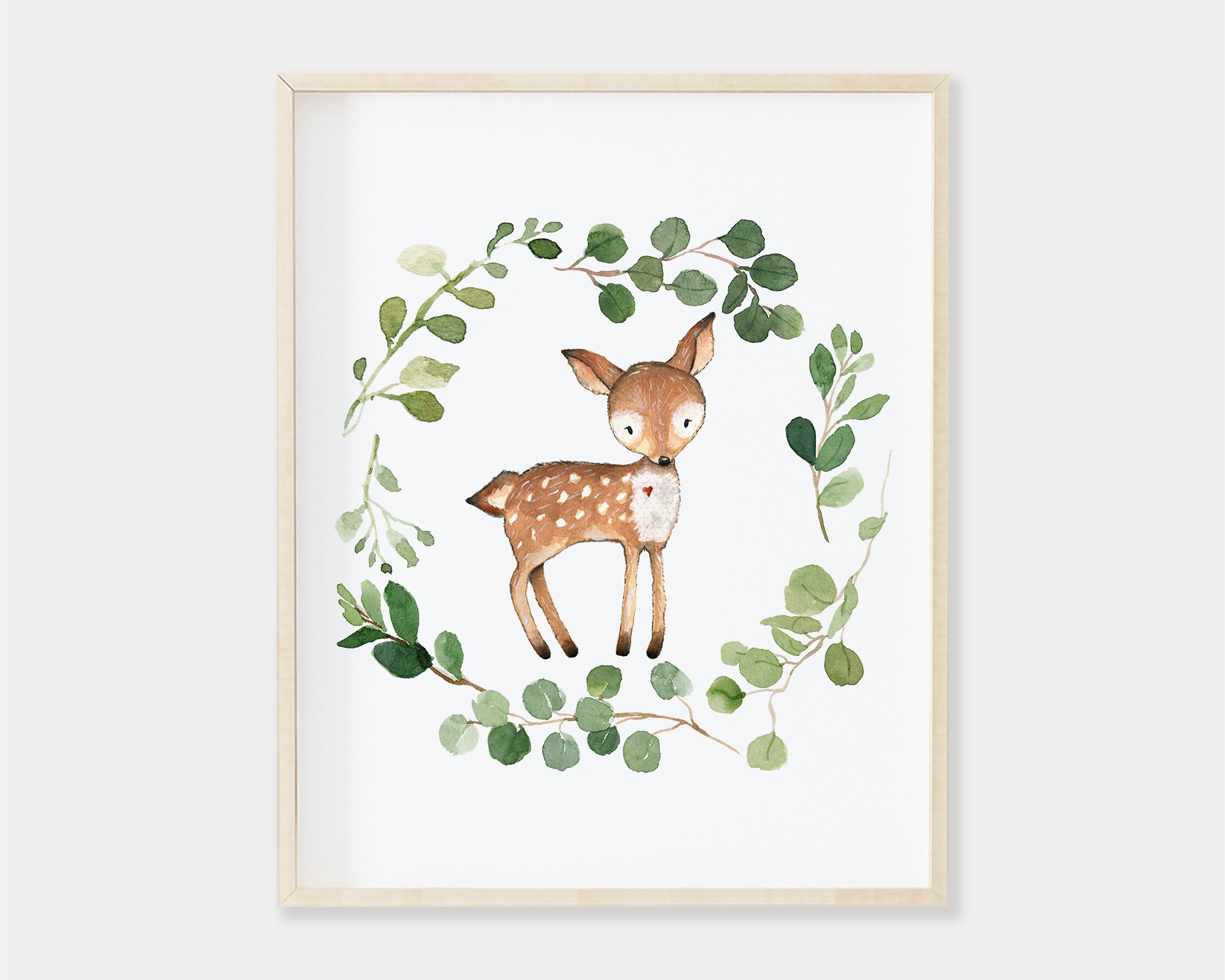 Watercolor Woodland Creatures Printable Wall Art Set of 6 | Etsy