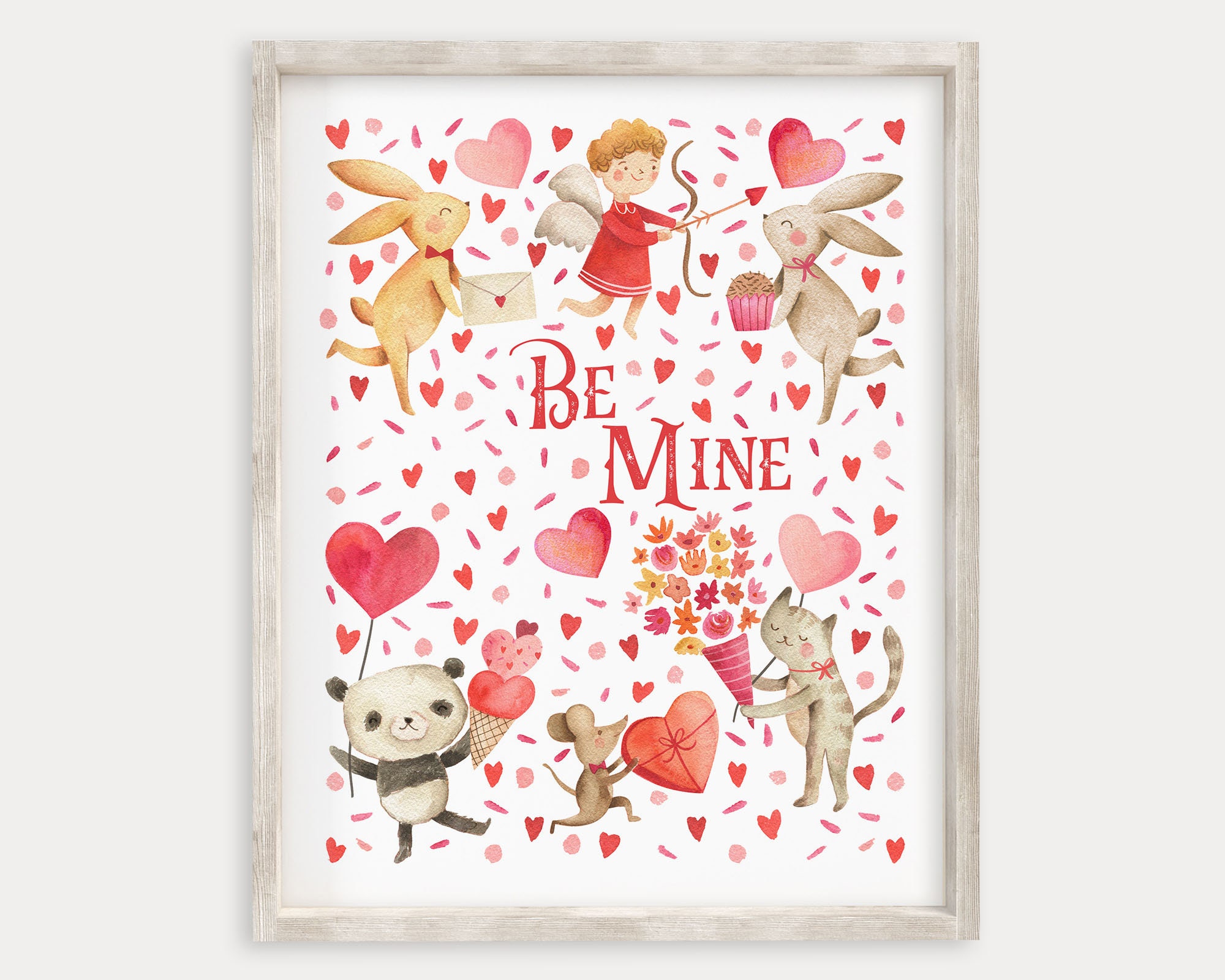 Be Mine Printable Wall Art Valentine Printable Kids Room | Etsy
