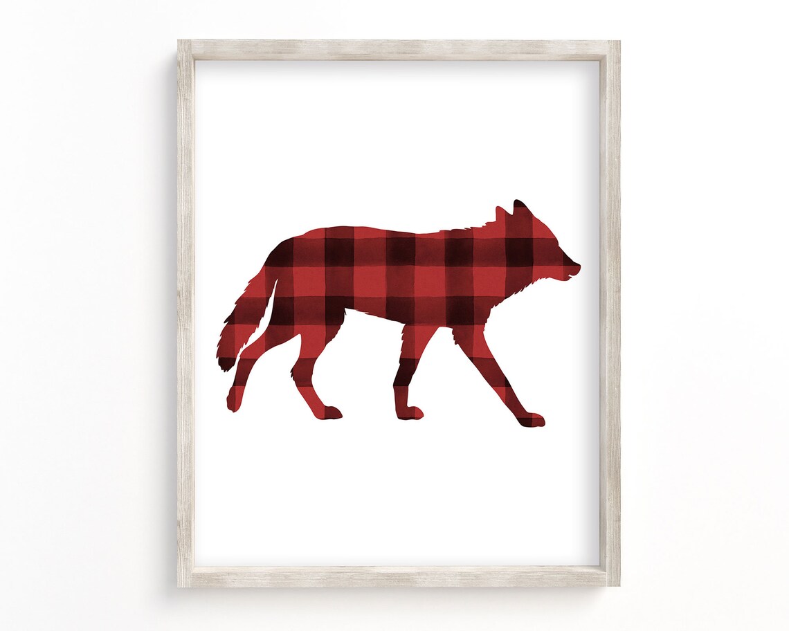Buffalo Plaid Nursery Decor Watercolor Lumberjack Printable | Etsy