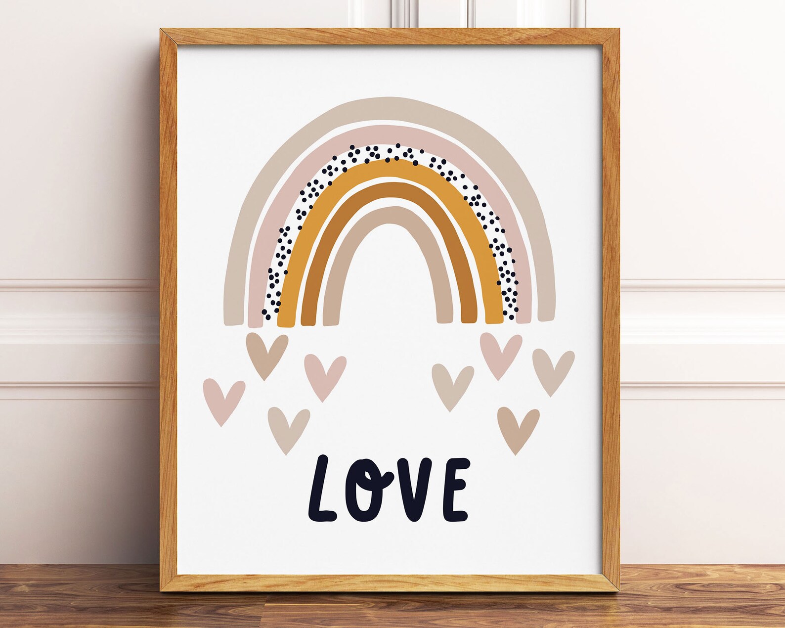 Earth Tone Rainbow Printable Wall Art Boho Nursery Decor | Etsy