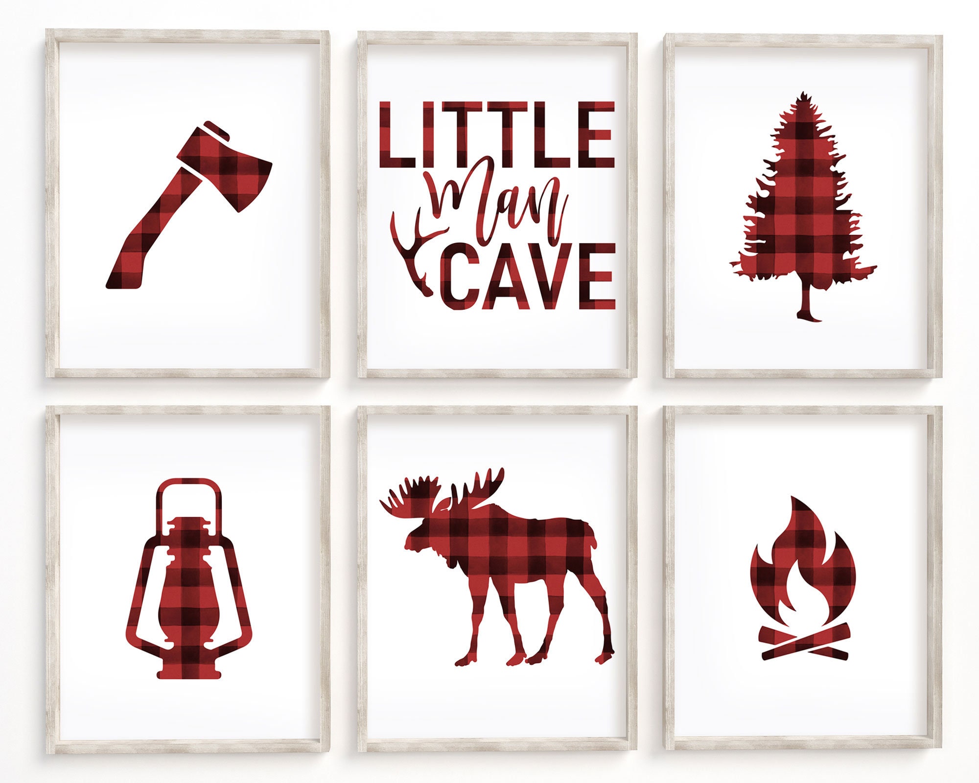 Home Décor Prints Lumberjack Nursery Wall Art Downloadable Baby Boy ...