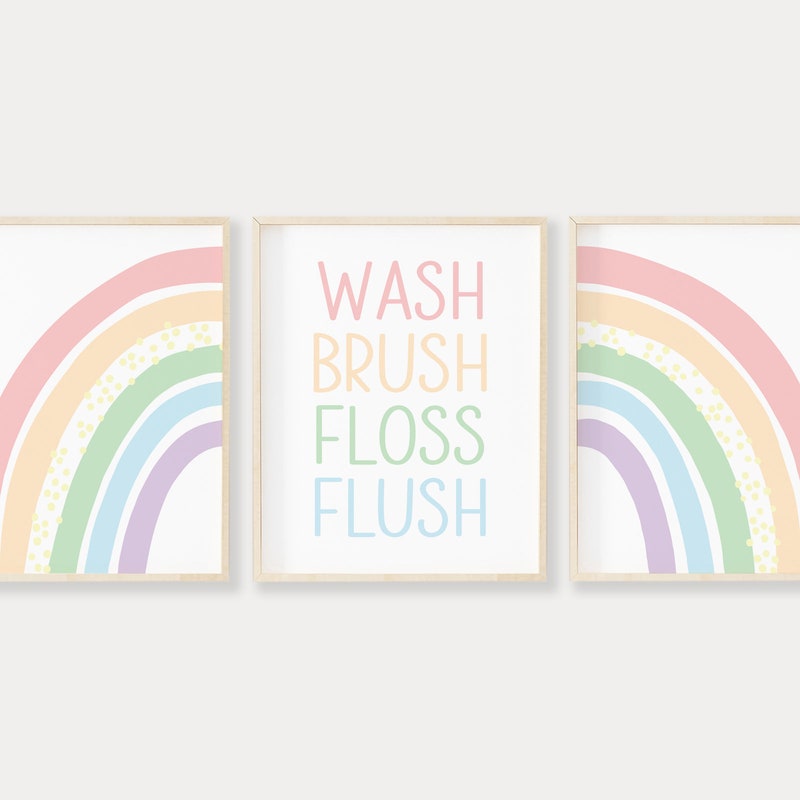 Rainbow Bathroom - Etsy