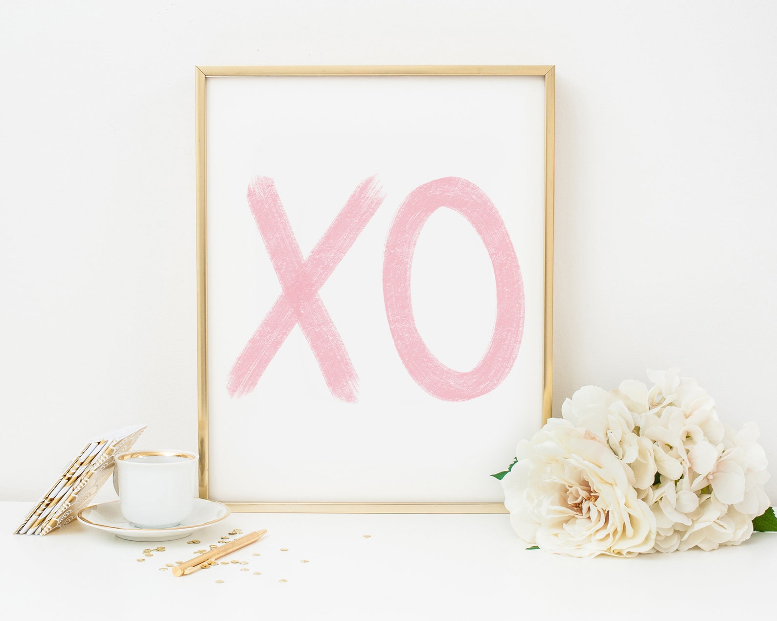 XO Printable Wall Art Hugs and Kisses Valentine Printable | Etsy