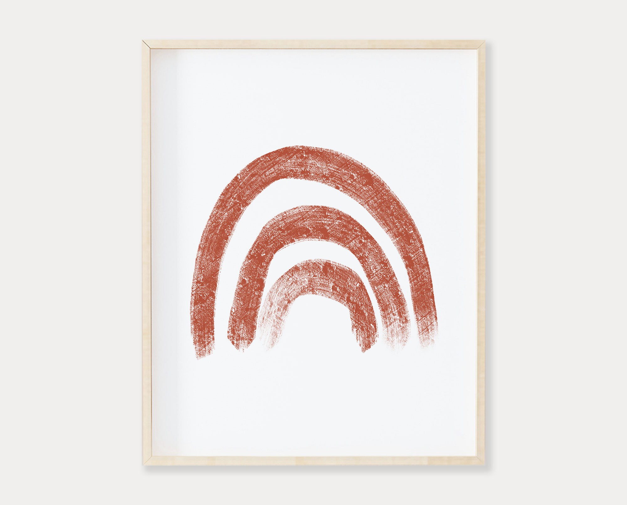 Rust Rainbow and XO Printable Wall Art Burnt Orange Rainbow | Etsy