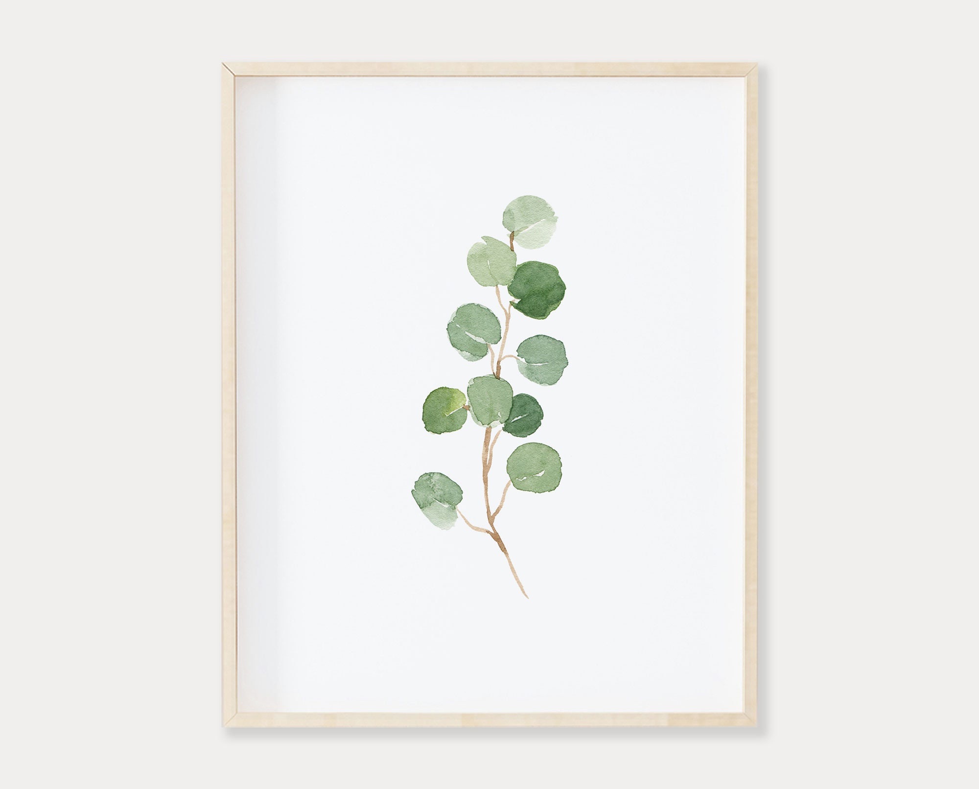 Eucalyptus Print Set of 4 Eucalyptus Leaves Printable Wall - Etsy