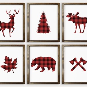 Buffalo Plaid Nursery Decor Printable Wall Art Set of 6 | Etsy
