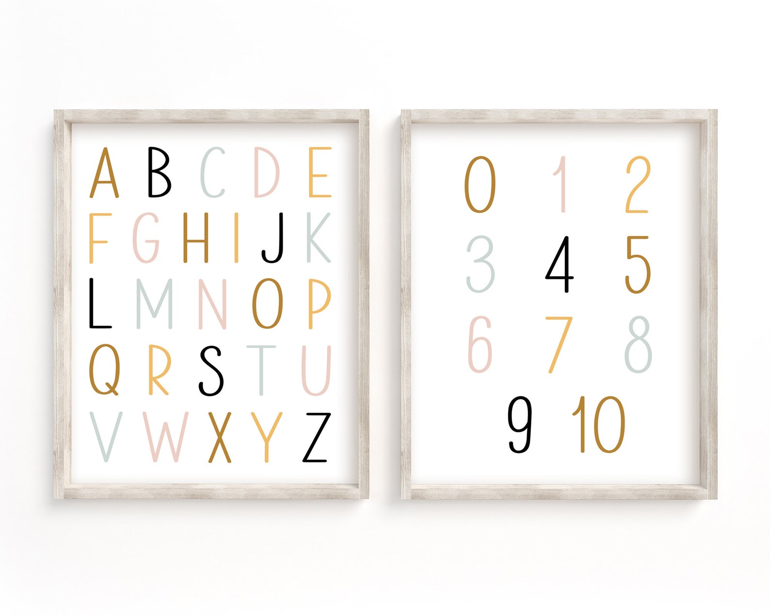 ABC Print Set of 2 Prints Alphabet Printable Wall Art - Etsy