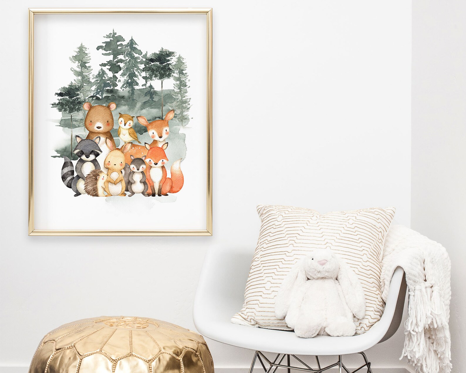 Watercolor Forest Printable Wall Art Woodland Nursery Prints - Etsy