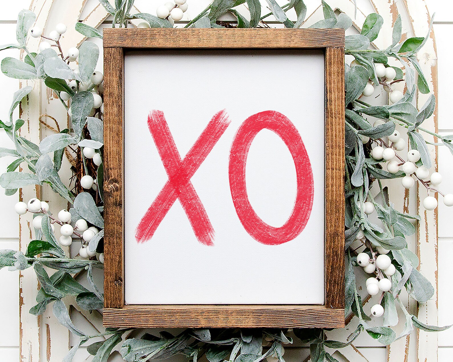 Red XO Printable Wall Art Hugs and Kisses Valentine Printable - Etsy