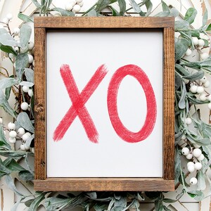 Red XO Printable Wall Art, Hugs and Kisses Valentine Printable Kids ...