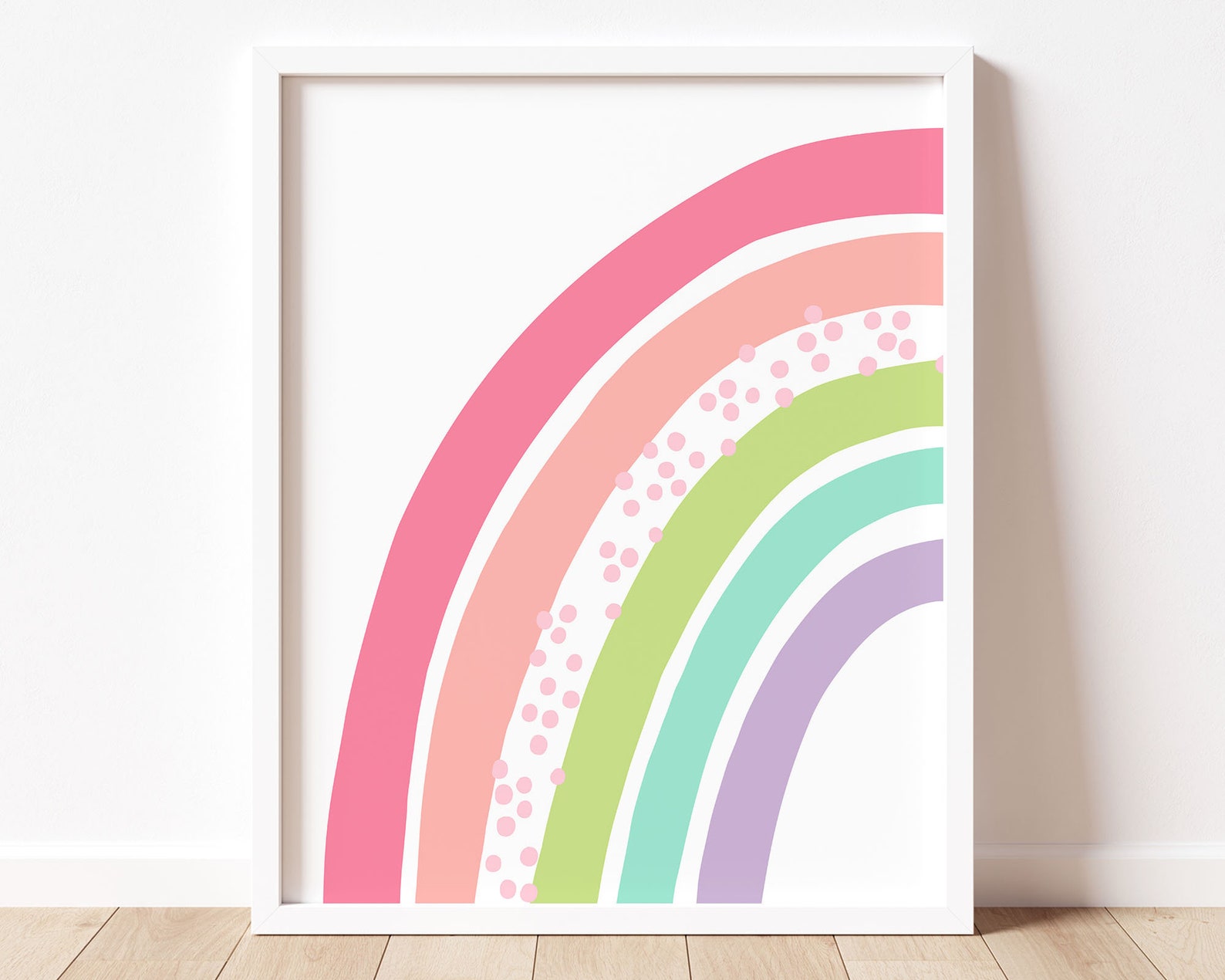 Bright Pastel Wash Brush Floss Flush Split Rainbow Printable - Etsy