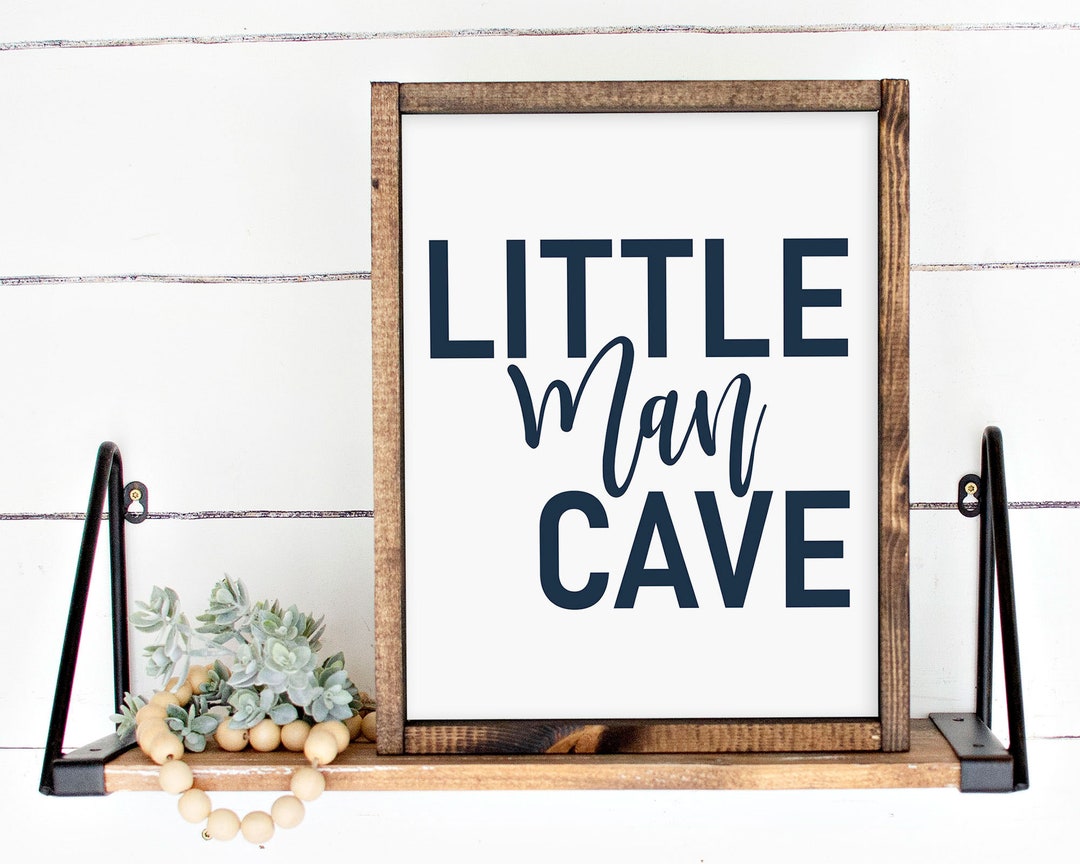 Navy Blue Little Man Cave Print Printable Wall Art Baby Boy - Etsy